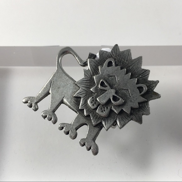 Metzke | Jewelry | Metzke Pewter Lion Pin Figural Signed Vintagr Gift ...